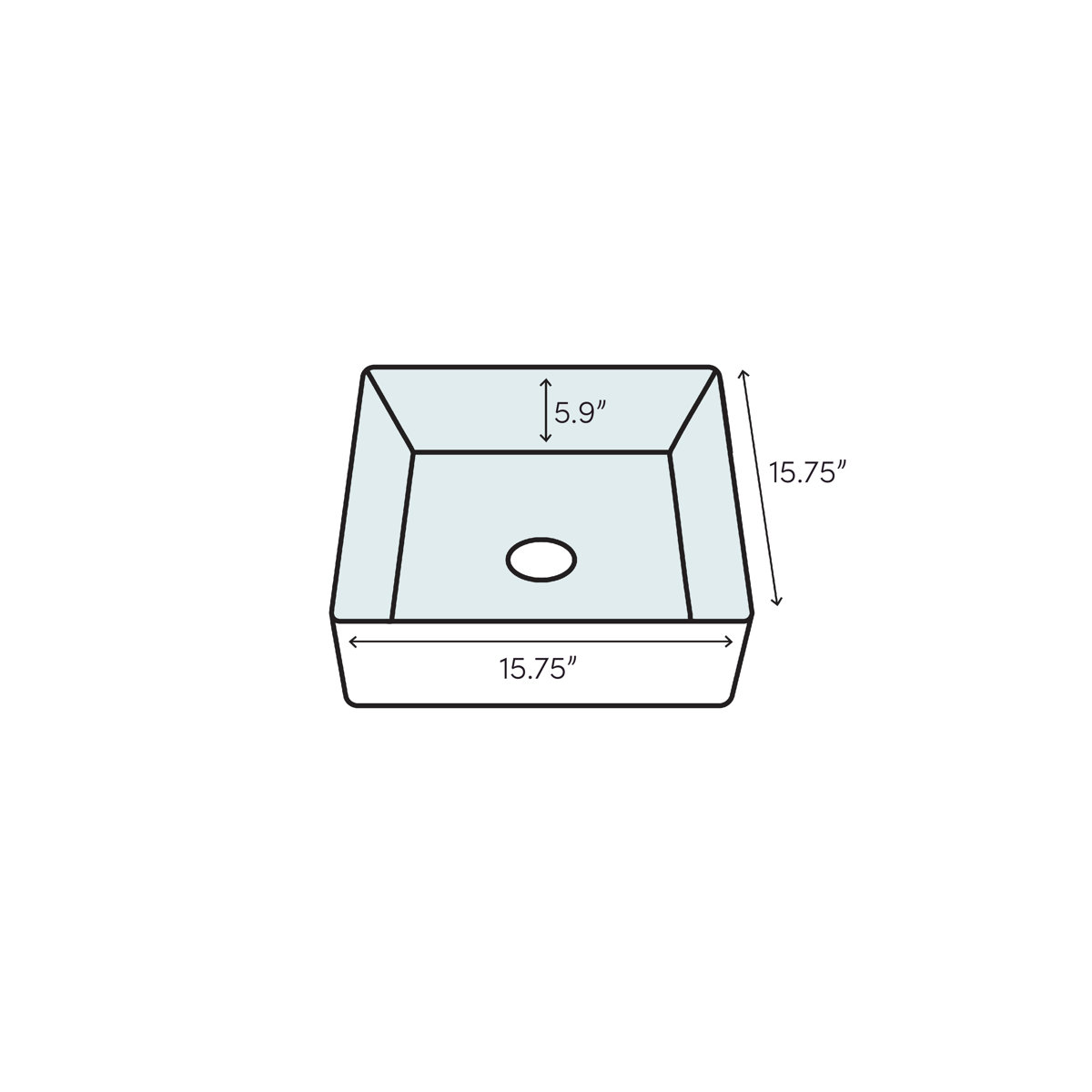 Fine Fixtures Modern Ceramic Square Vessel Bathroom Sink | Wayfair