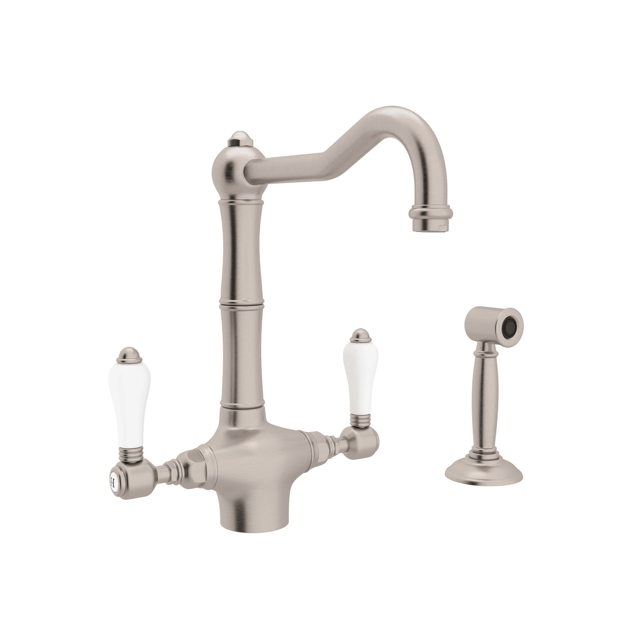Rohl Acqui® Two Handle Kitchen Faucet with Side Spray | Wayfair
