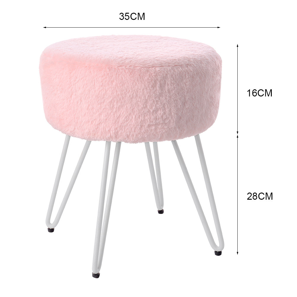 Latitude Run Adarsh 43Cm Tall Metal Dressing Table Stool & Reviews ...