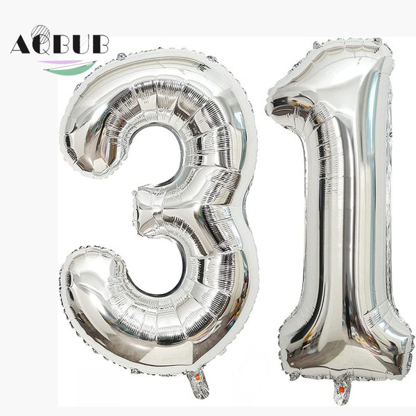 AQUABUBINC Number 31 Balloon For Birthday Party Decorations Wedding ...