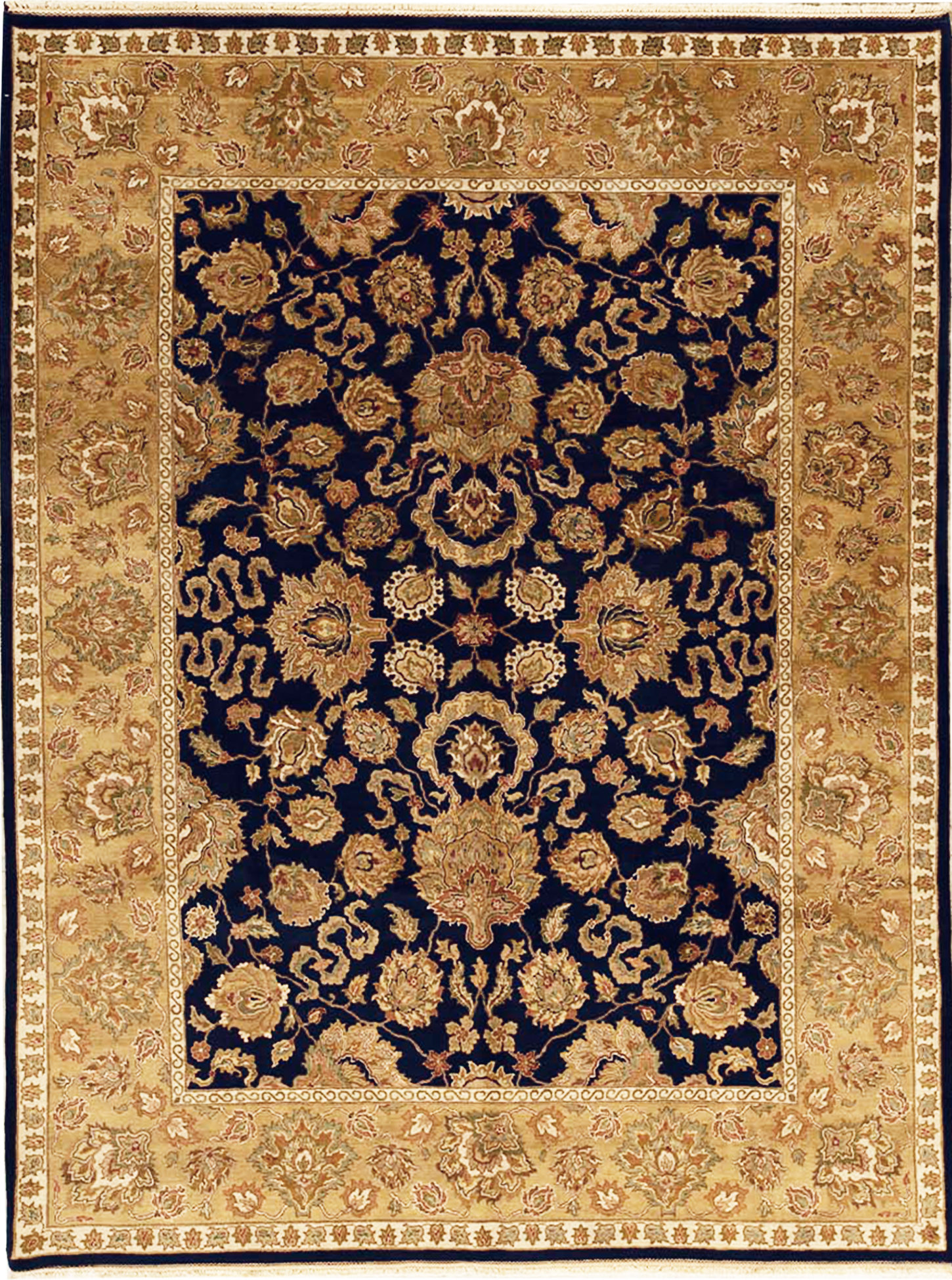 Bokara Rug Co., Inc. Hand-Knotted High-Quality Blue and Gold Area Rug ...