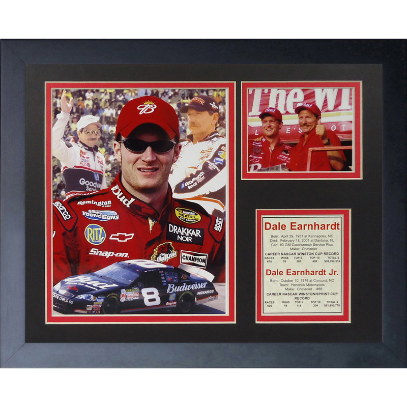 Legends Never Die Dale Earnhardt Sr. and Dale Earnhardt Jr. Framed ...