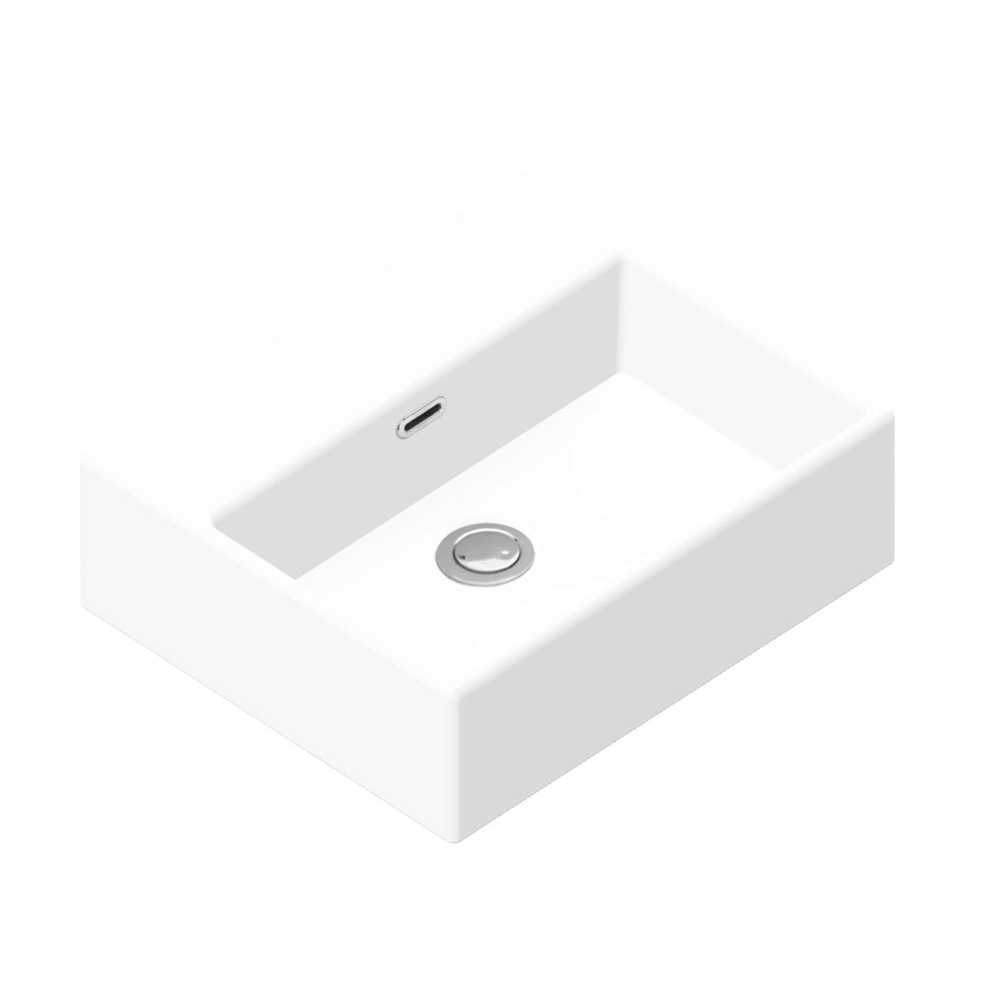 Wayfair Samples Quattro 14.4'' Matte White Ceramic Rectangular Dual ...