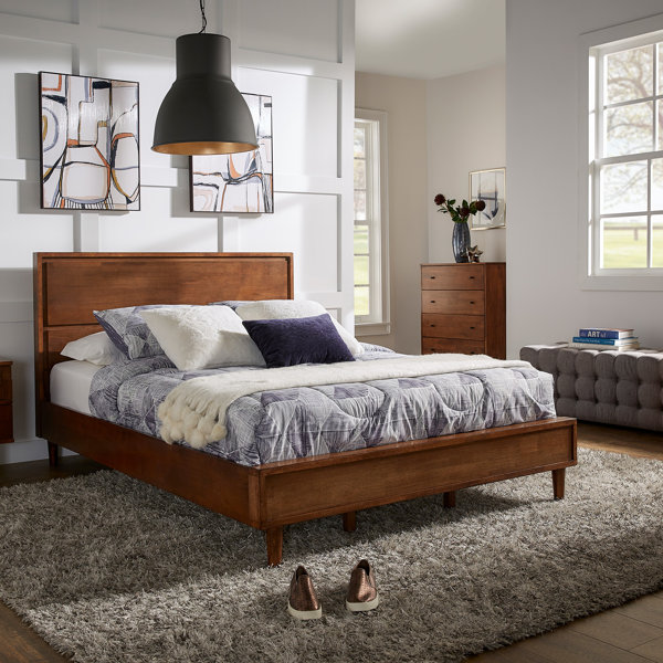 Sand & Stable Genesis Queen Solid Wood Low Profile Platform Bed | Wayfair