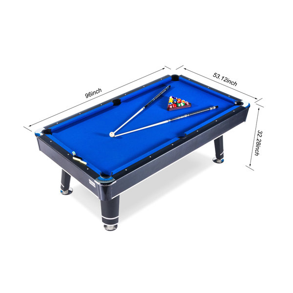 RACK Pool Tables RACK Orion 8-Foot Billiard/Pool Table (Blue) | Wayfair
