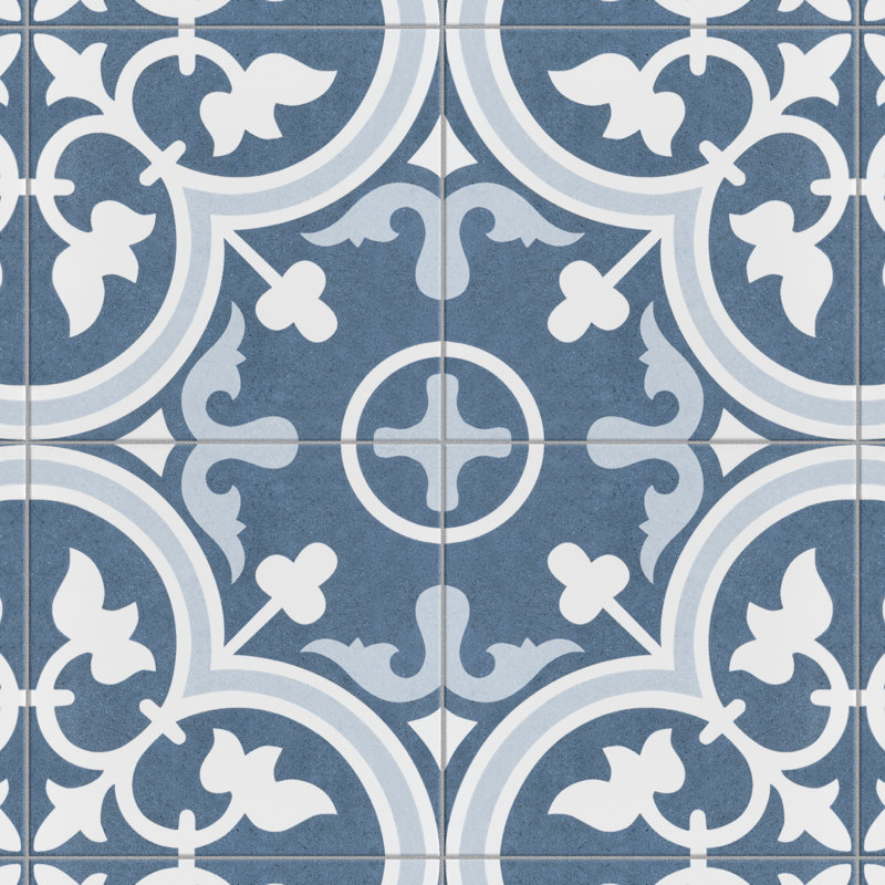 Merola Tile Arte Clover 10" X 10" Porcelain Patterned Wall & Floor Tile ...