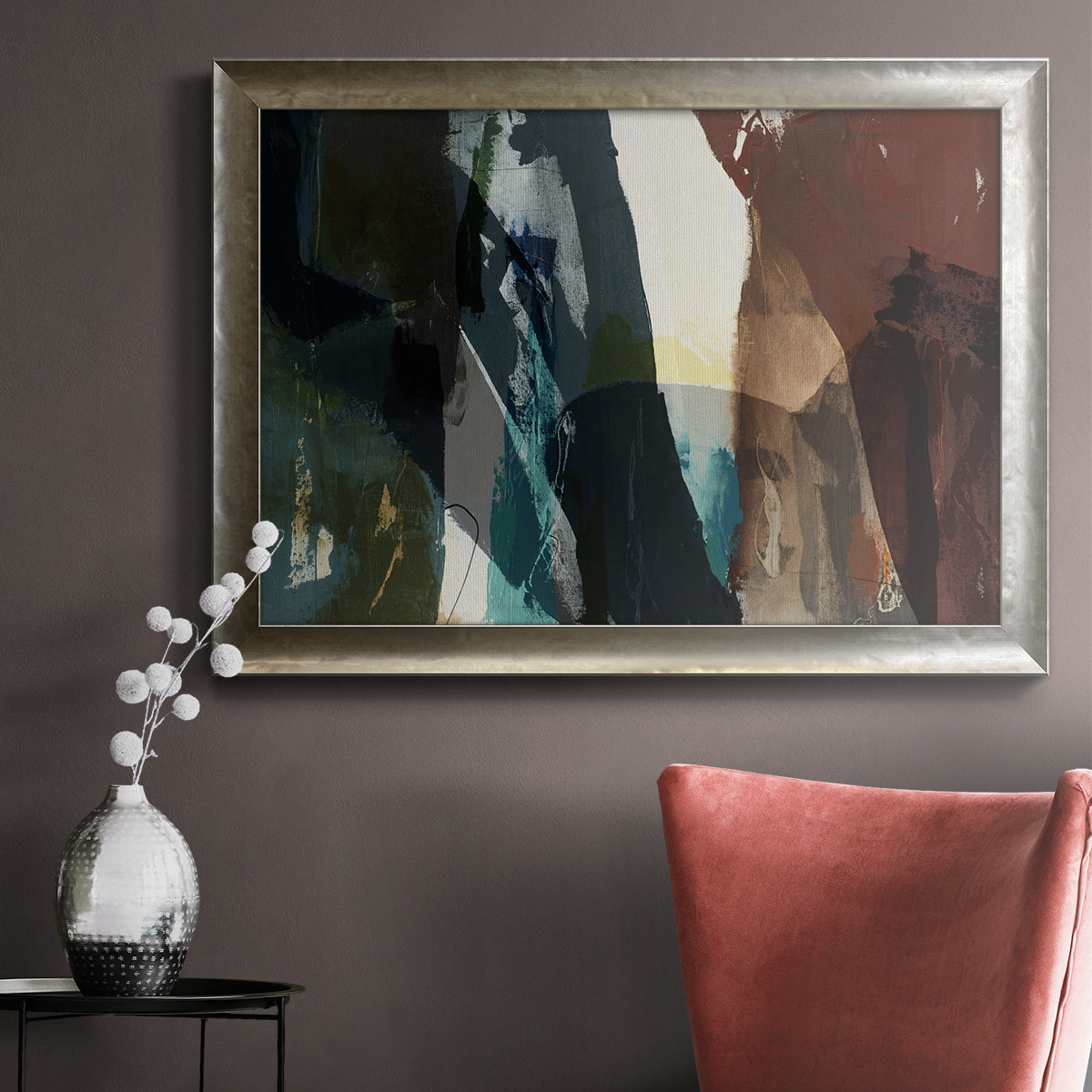 Wrought Studio Obscure Abstract VII - Picture Frame Painting on Canvas ...