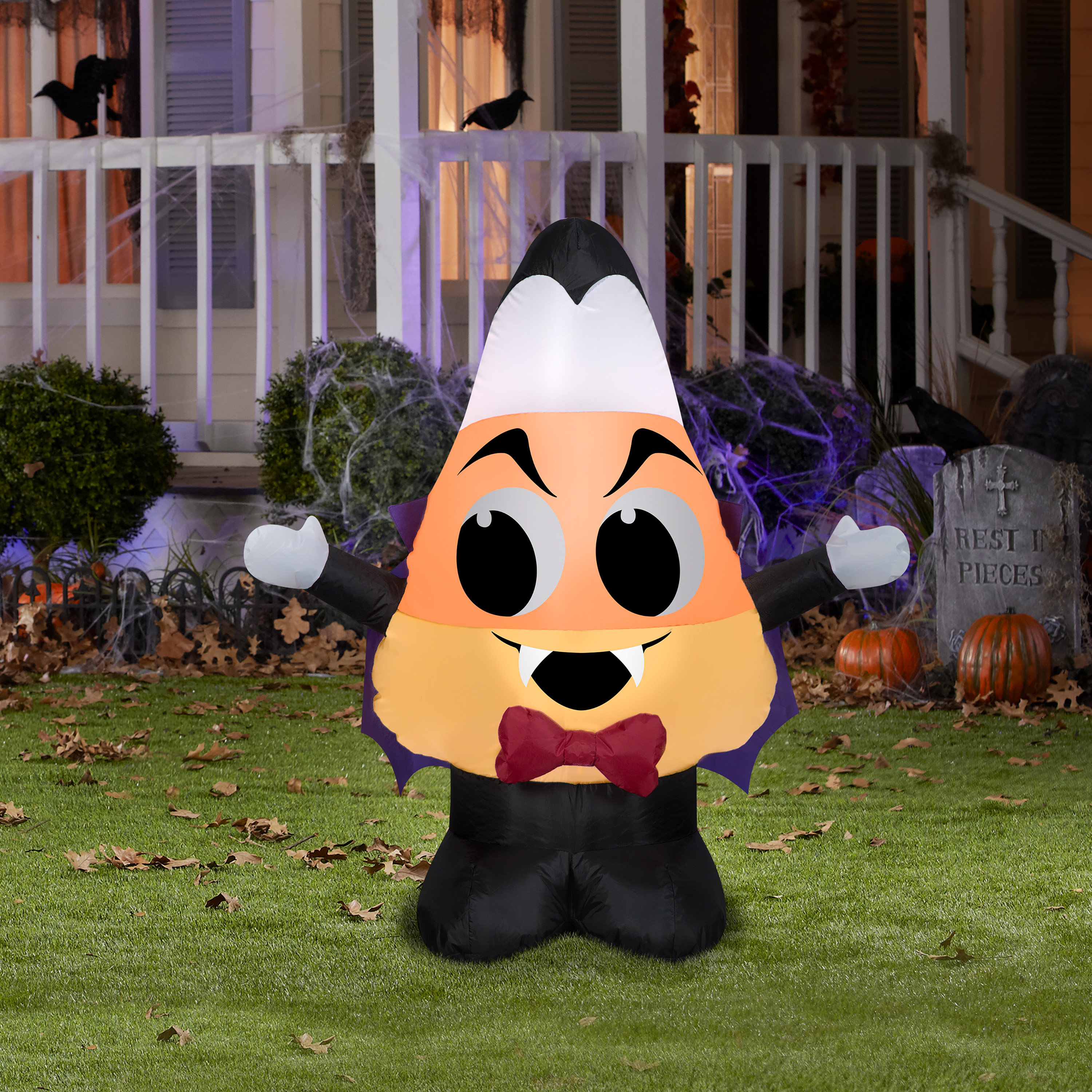 Gemmy Industries Candy Corn Vampire Inflatable | Wayfair