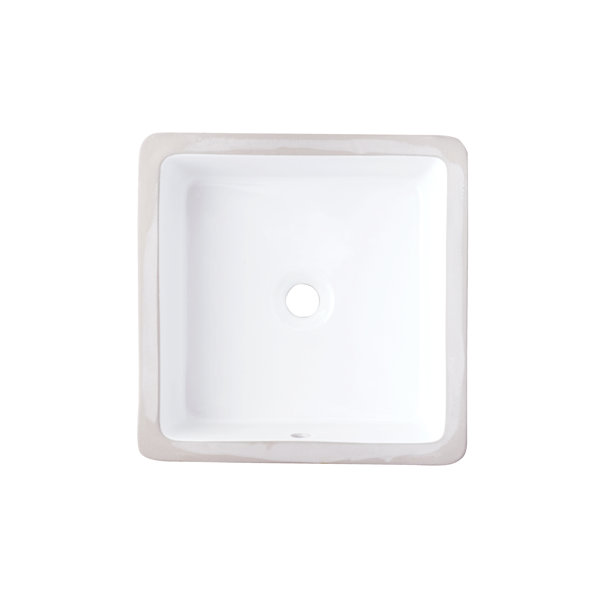 RoyalPurpleBathKitchen Ceramic Square Undermount Bathroom Sink with ...