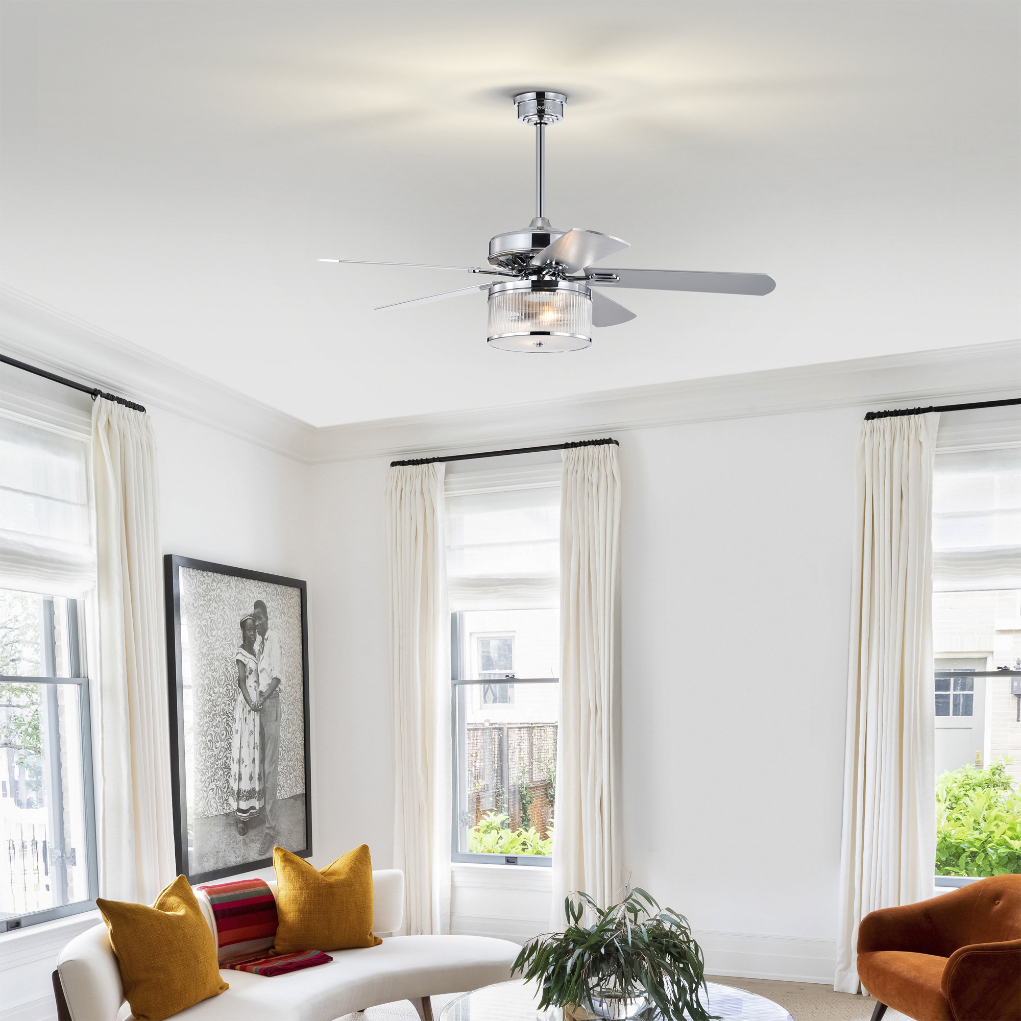 Ebern Designs 52'' Runhild 5 - Blade Standard Ceiling Fan with Remote ...