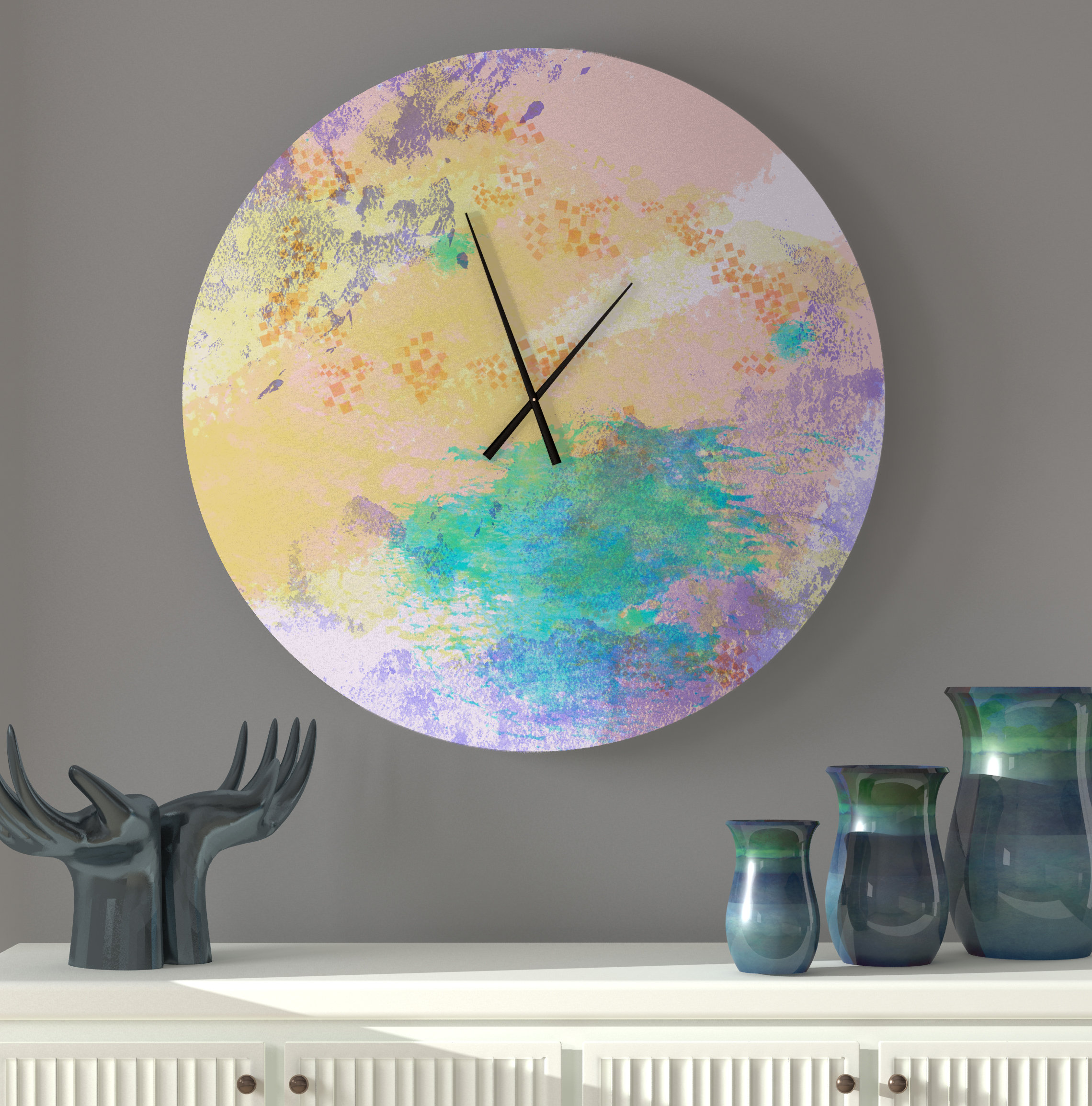 Ivy Bronx Oversized Rambo Wall Clock | Wayfair