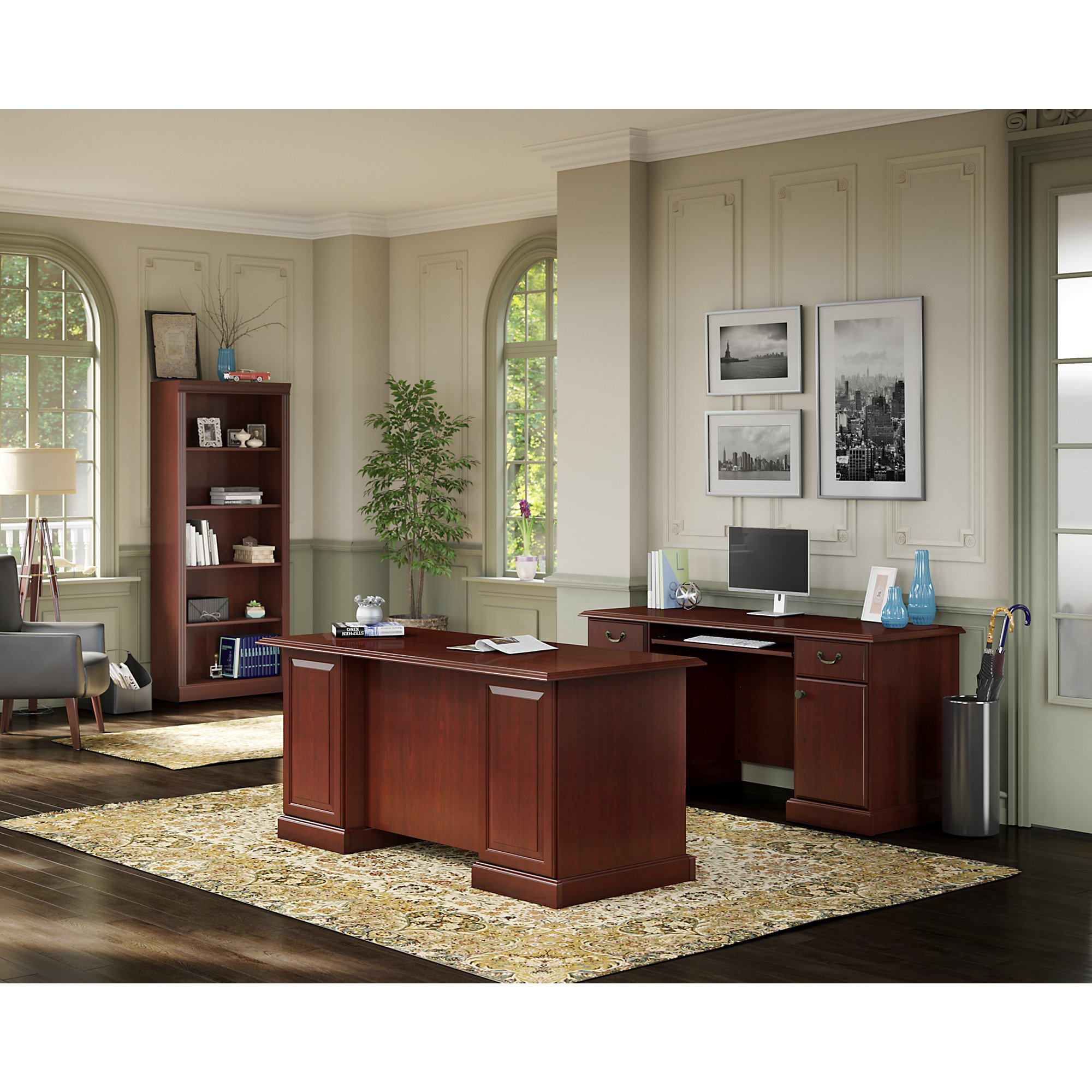 Gracie Oaks Magomed 3 Piece Rectangular Computer Desk Office Set ...