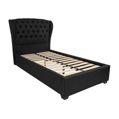 Black Crystal Tufted Bed | Wayfair