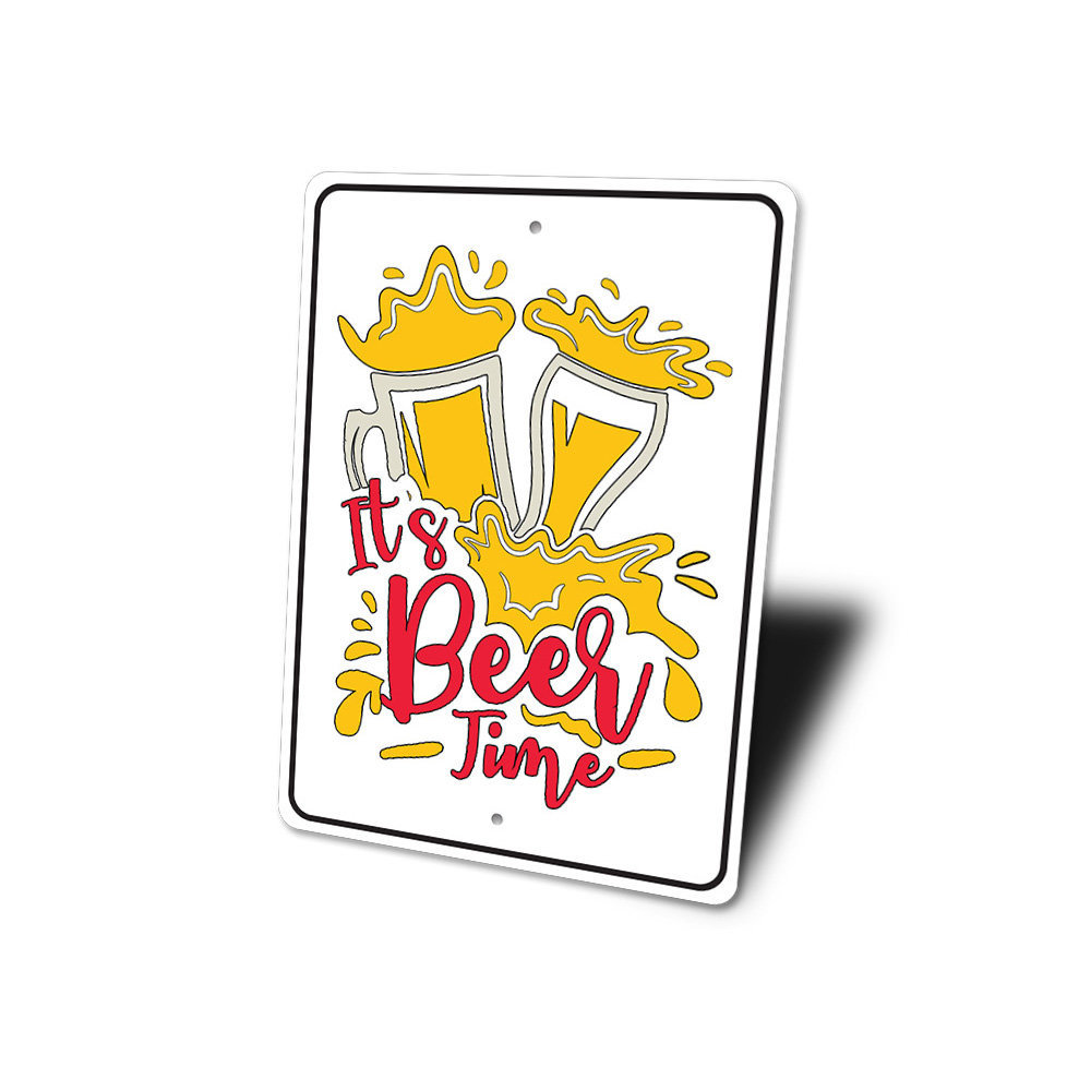 Lizton Sign Shop, Inc It's Beer Time Aluminum Sign | Wayfair