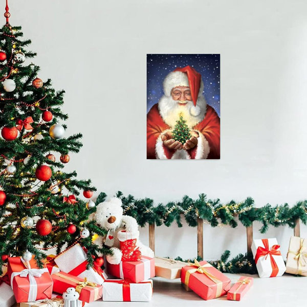 The Holiday Aisle® Santa Claus - Wrapped Canvas Print | Wayfair