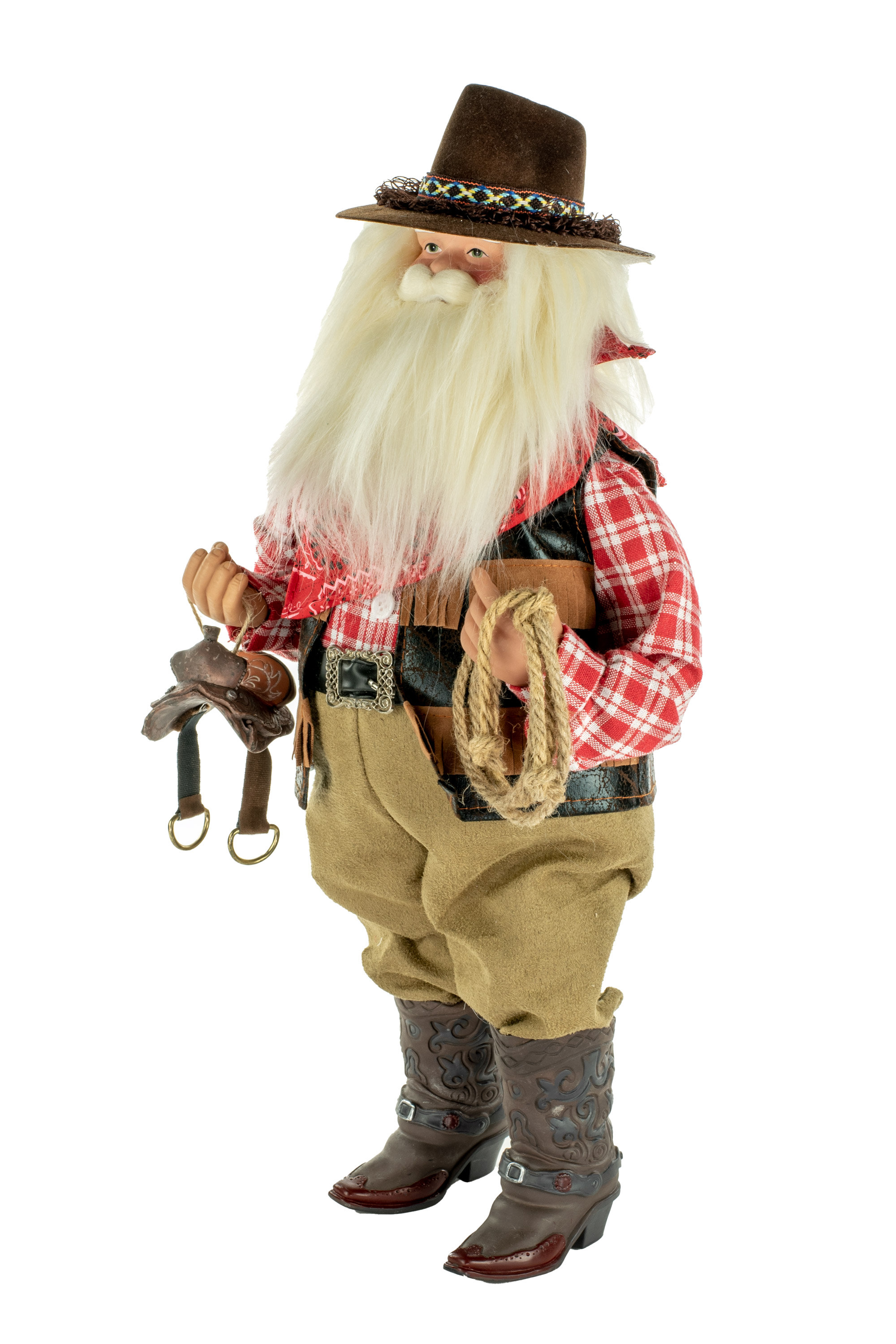Cowboy Santa Figurine
