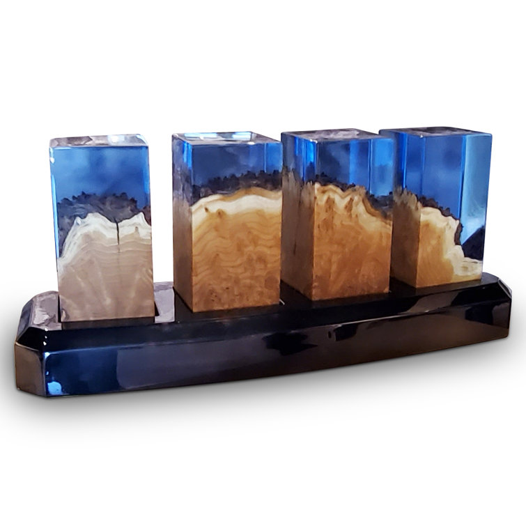 Arditi Collection Deep Ocean Cubes with Base | Perigold