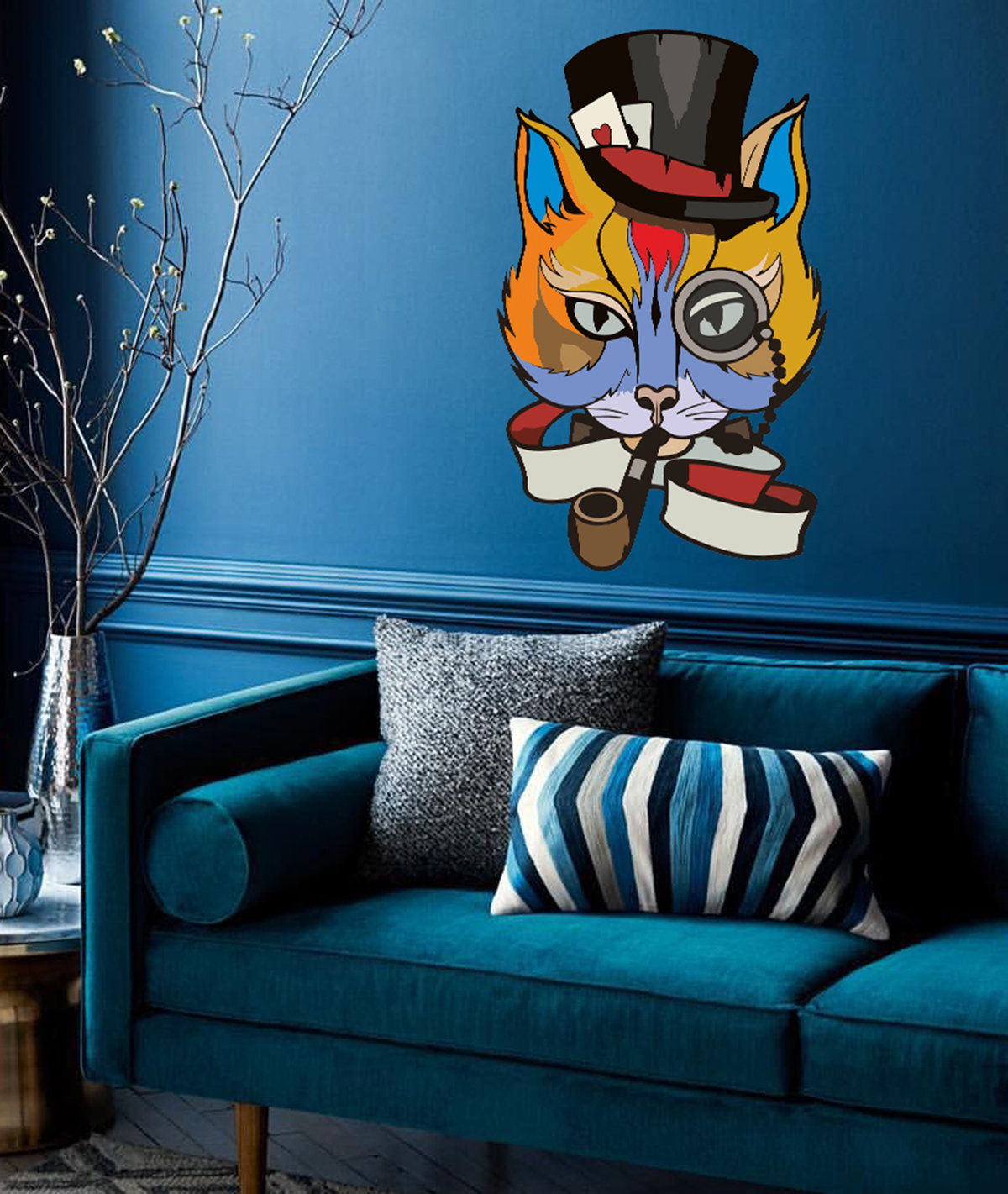 Trinx Cat Poker Face Decal, Cat Poker Face Sticker, Cat Poker Face Wall ...