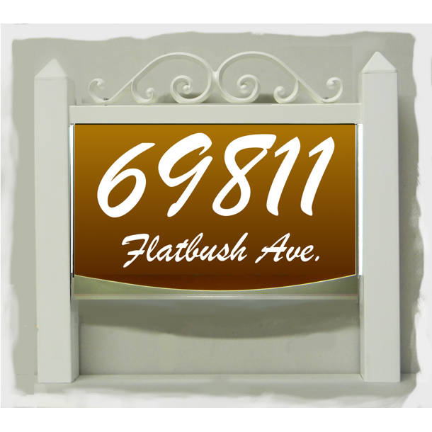 EZStreetSigns Traditional LED address sign with landscape light adapter ...