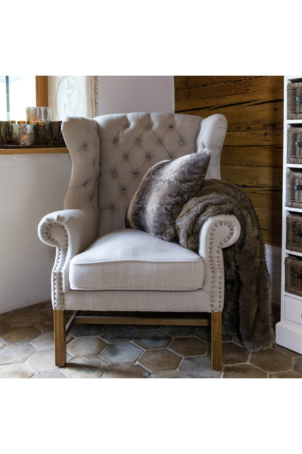 Rivièra Maison Upholstered Wingback Chair | Wayfair