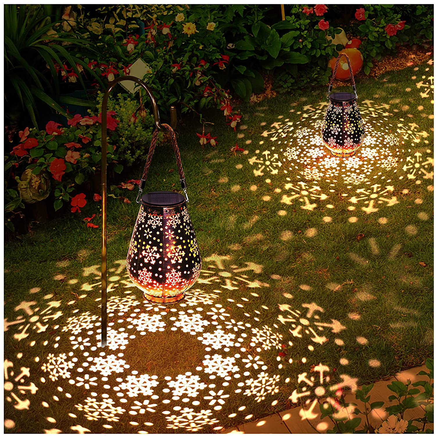 LETMY 7.5'' Solar Powered Integrated LED Outdoor Lantern & Reviews ...