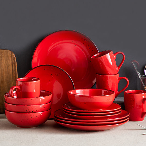 Union Rustic Aagman 16 Piece Dinnerware Set, Service for 4 & Reviews ...