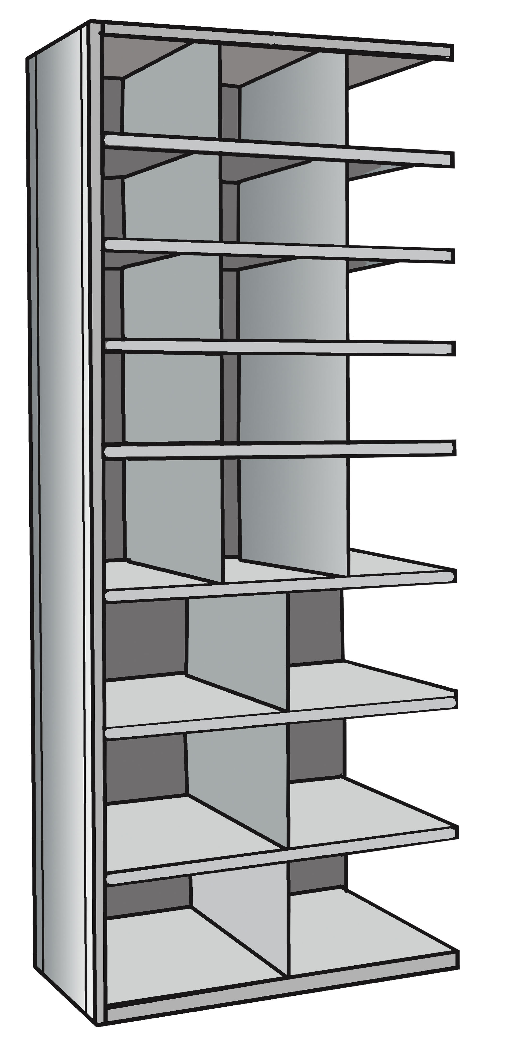 Hallowell Hi-Tech Bin 8 Shelf Shelving Unit Add-on | Wayfair