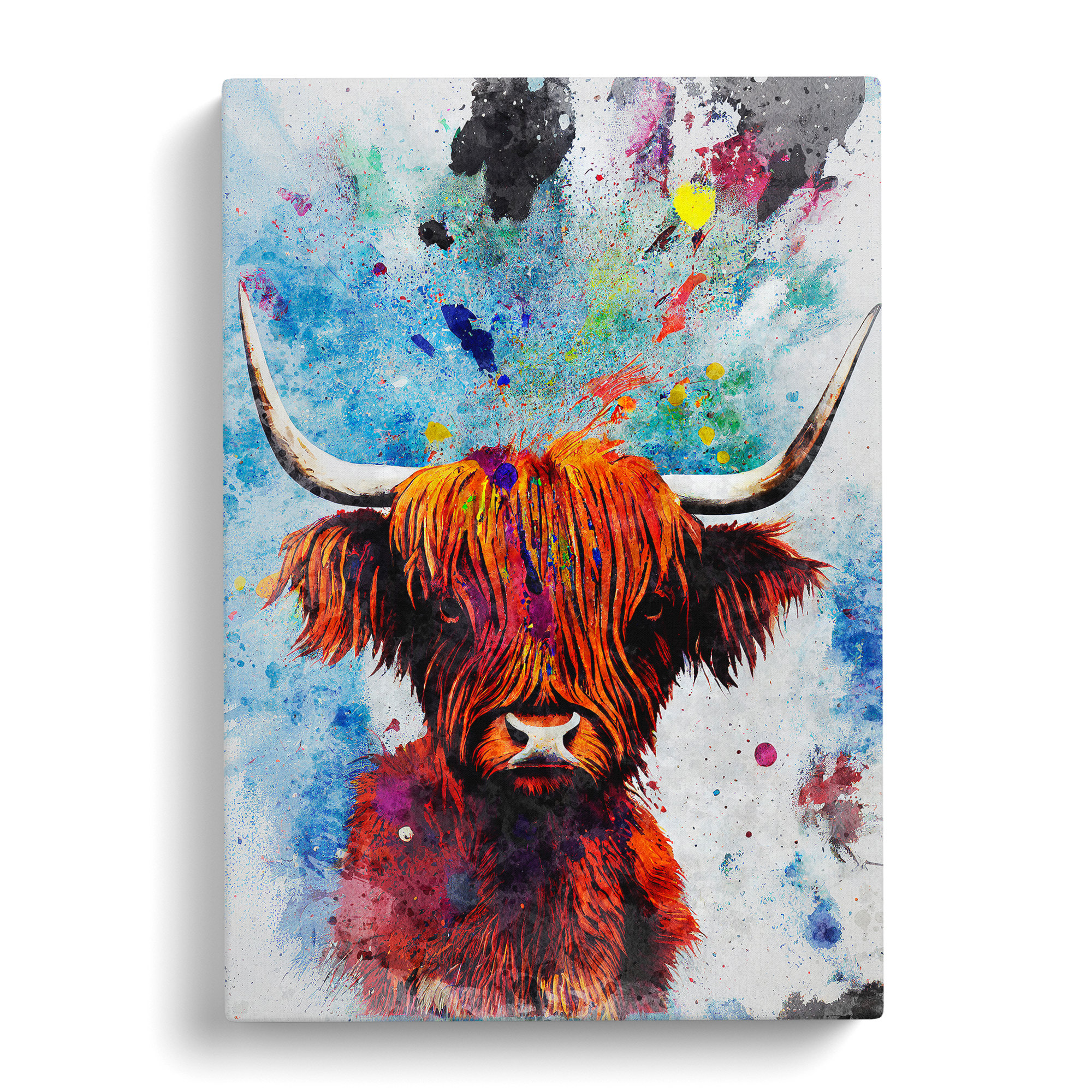 Natur Pur XV1022-2428X Highland Cow Paint Splash No.1 - Graphic Art ...