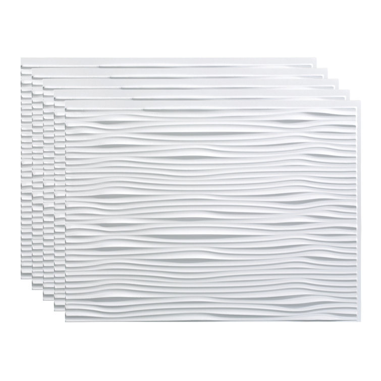 Fasade FASÄDE Waves Decorative Vinyl 18in x 24in Backsplash Panel | Wayfair