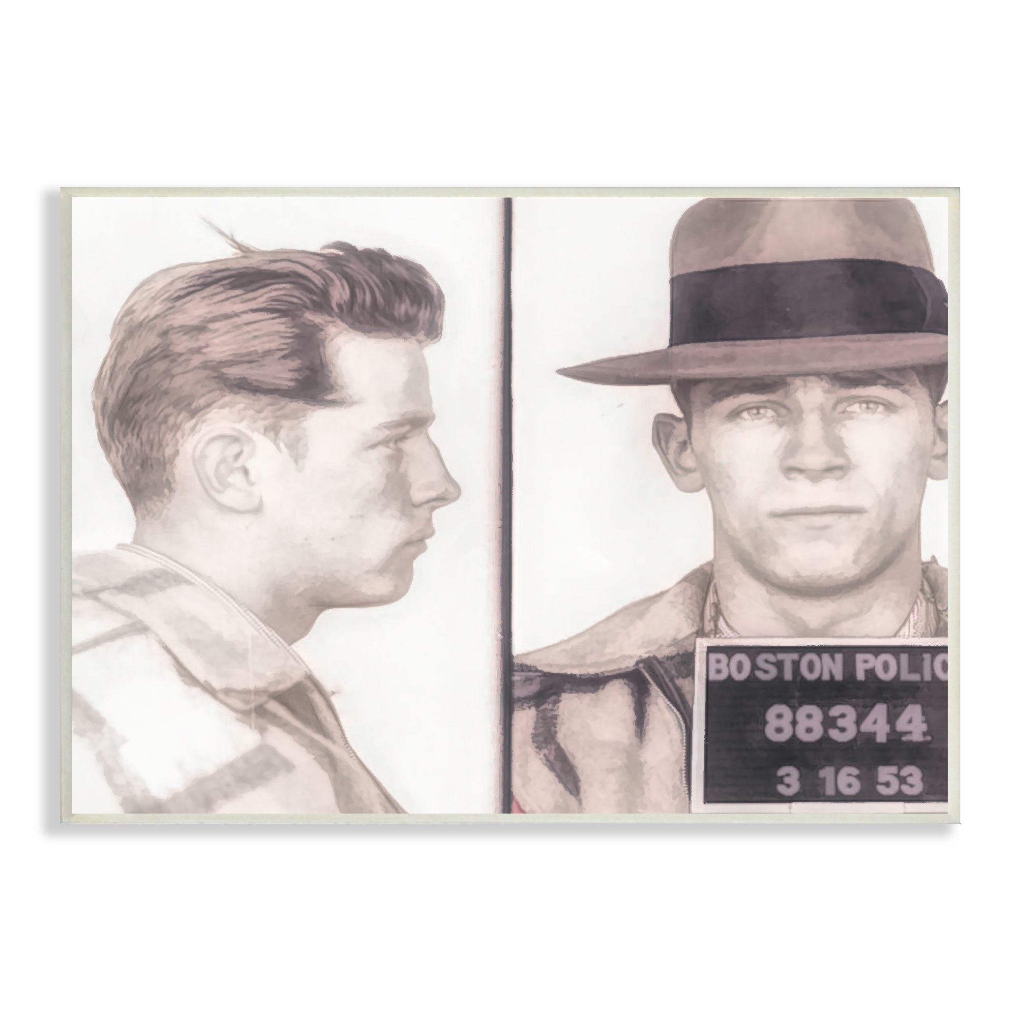 Stupell Industries Whitey Bulger Boston Jail Mugshot Police Photography ...
