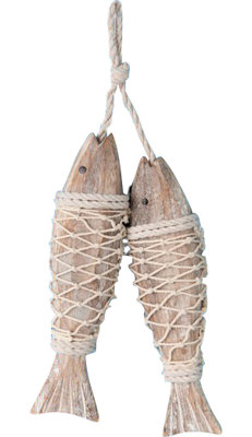 Breakwater Bay Handcrafted Hanging Fish in Net Wall Décor & Reviews ...