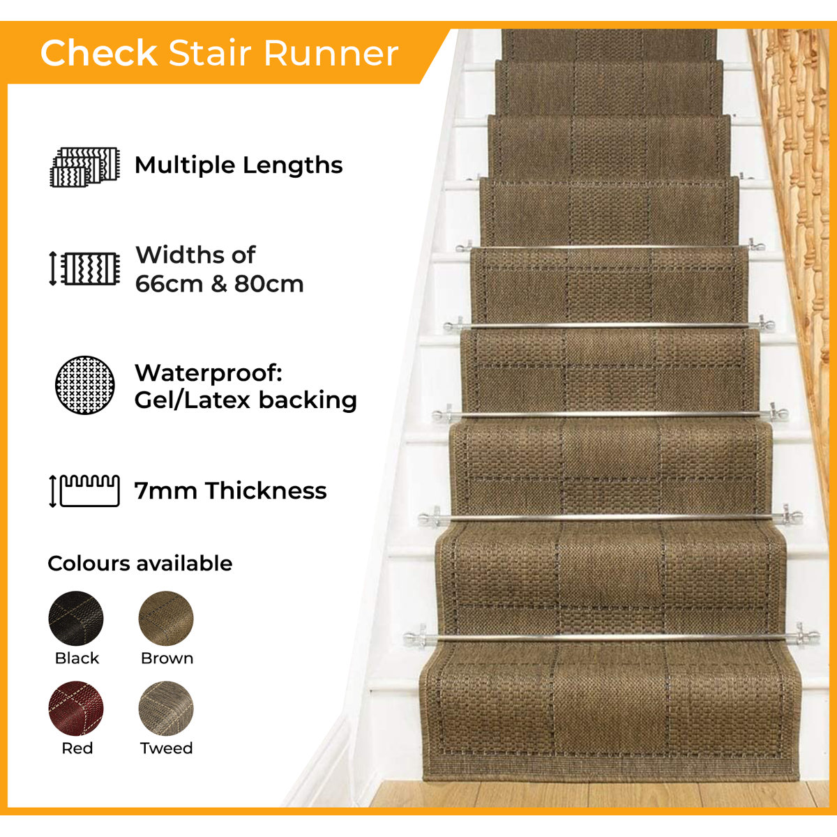 Rosalind Wheeler Alturas Flatweave Black Stair Runner | Wayfair.co.uk