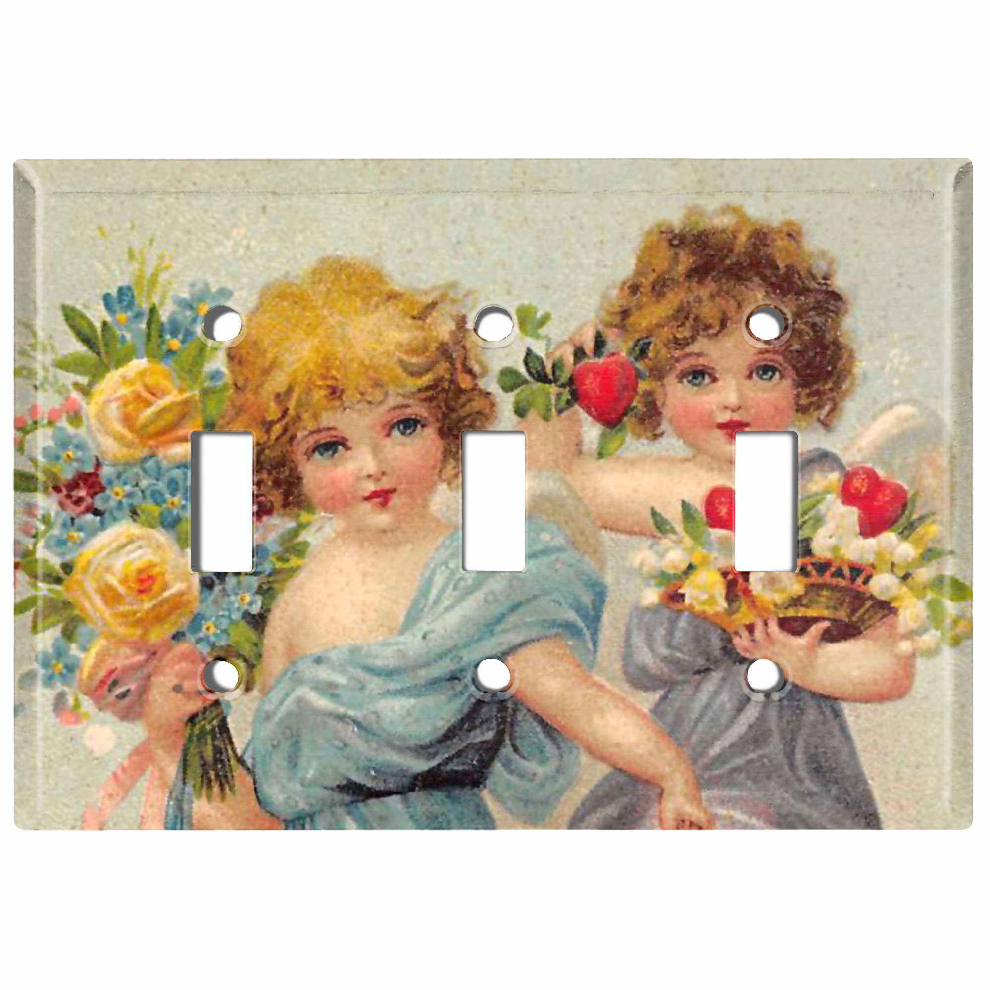 WorldAcc Cupid 3-Gang Toggle Light Switch Wall Plate | Wayfair