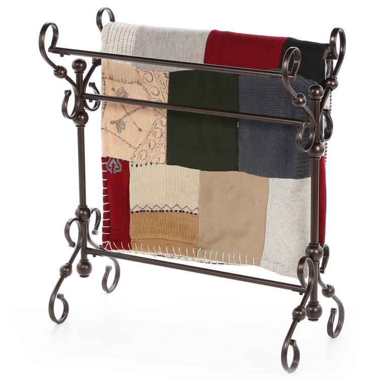 Fleur De Lis Living 32'' Tall Metal Blanket/Quilt Rack & Reviews | Wayfair