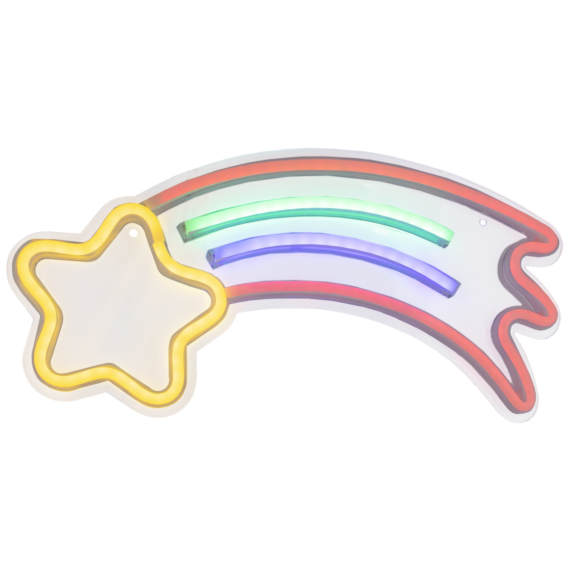 Northlight 16" LED Neon Style Shooting Star Wall Sign | Wayfair
