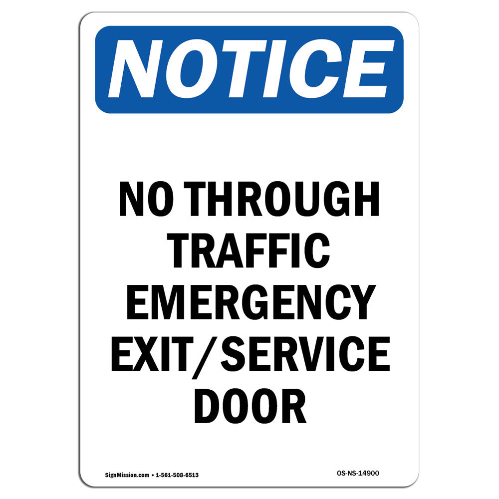 SignMission No Through Traffic Notice Sign | Wayfair