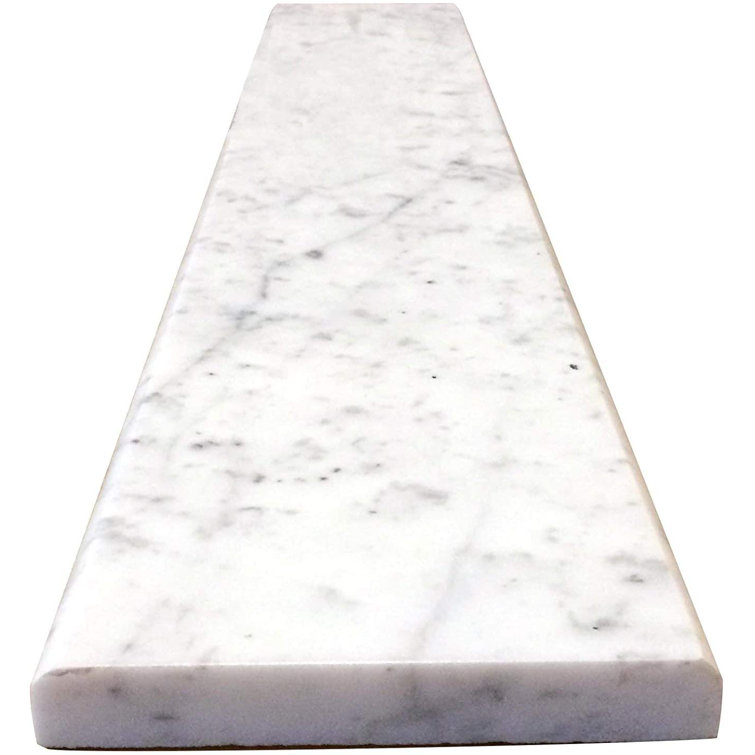 TENEDOS 5" x 60" Carrara Marble Micro-beveled Threshold Floor Use Tile ...