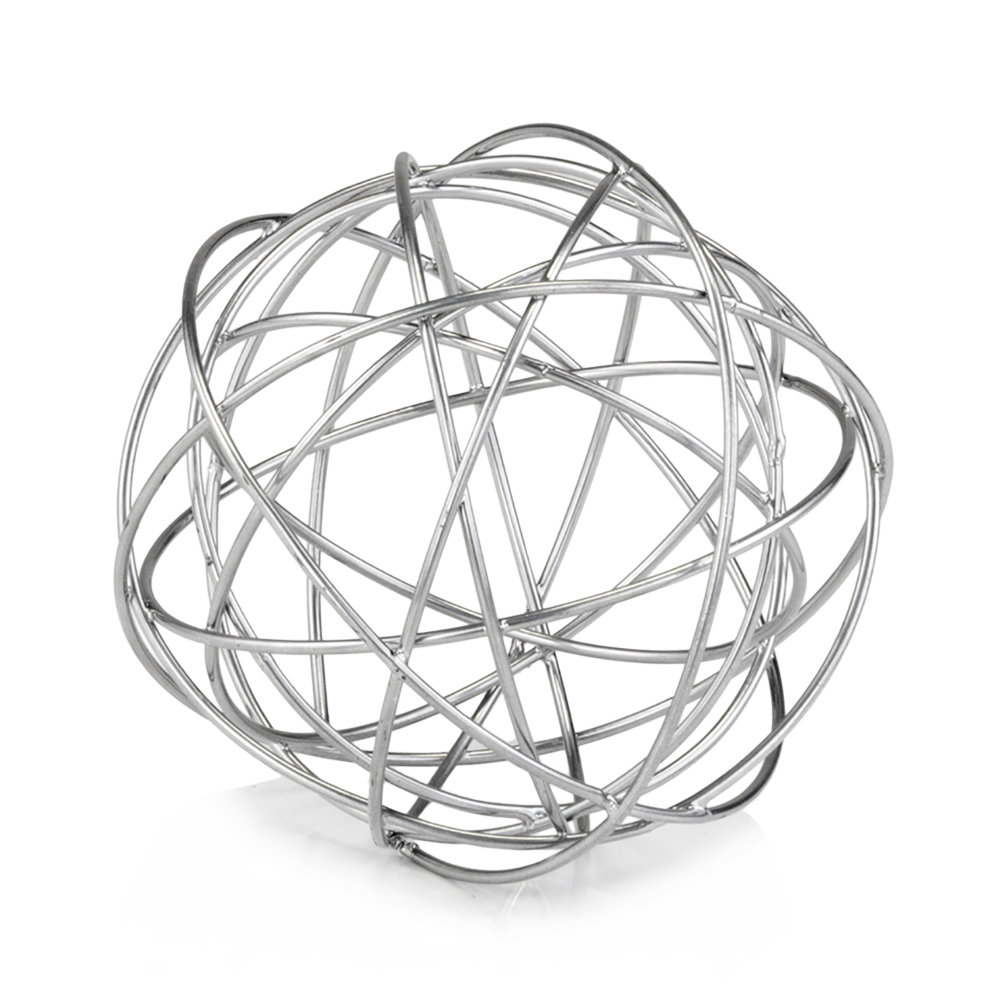 Mercer41 12" X 12" X 12" Silver Extra Large Wire Sphere | Wayfair