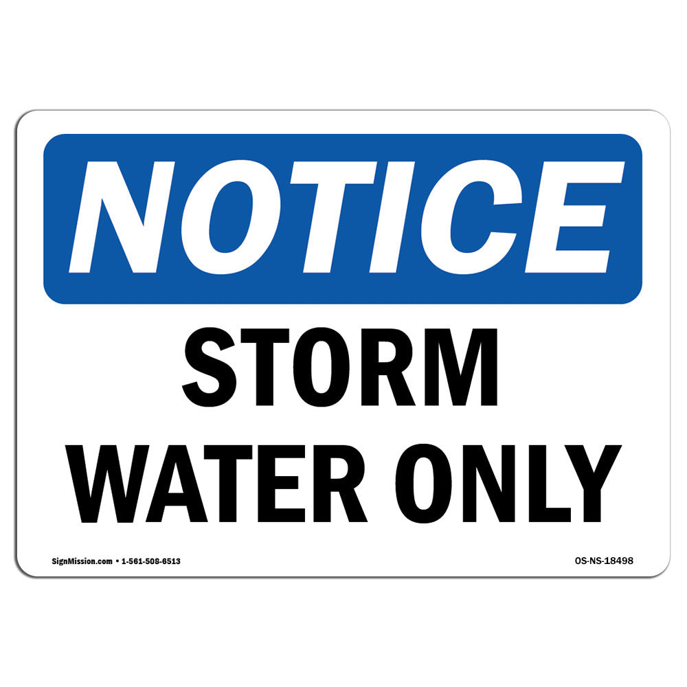 SignMission Storm Water Only Sign | Wayfair