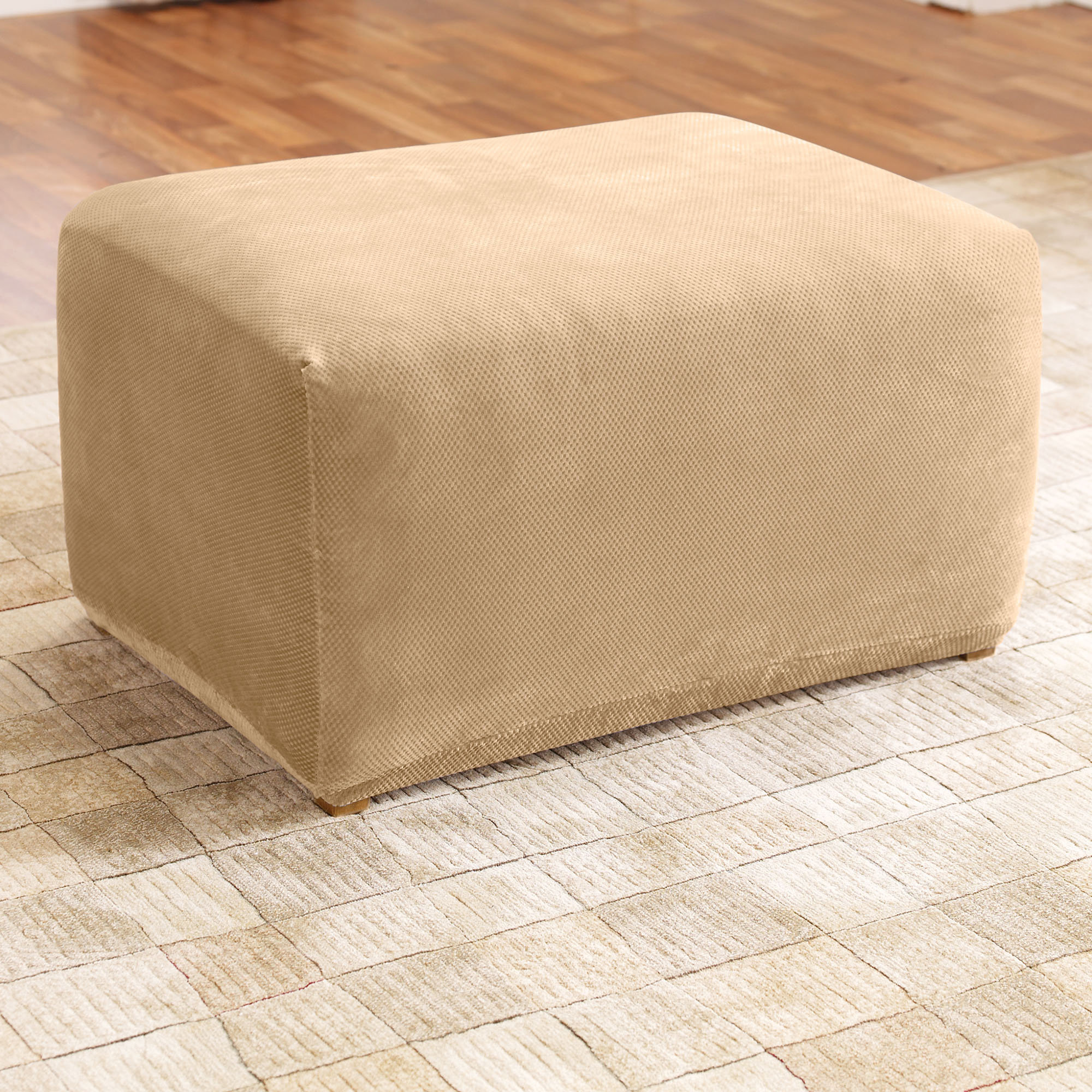Sure Fit Stretch Pique Oversized Ottoman Slipcover & Reviews | Wayfair
