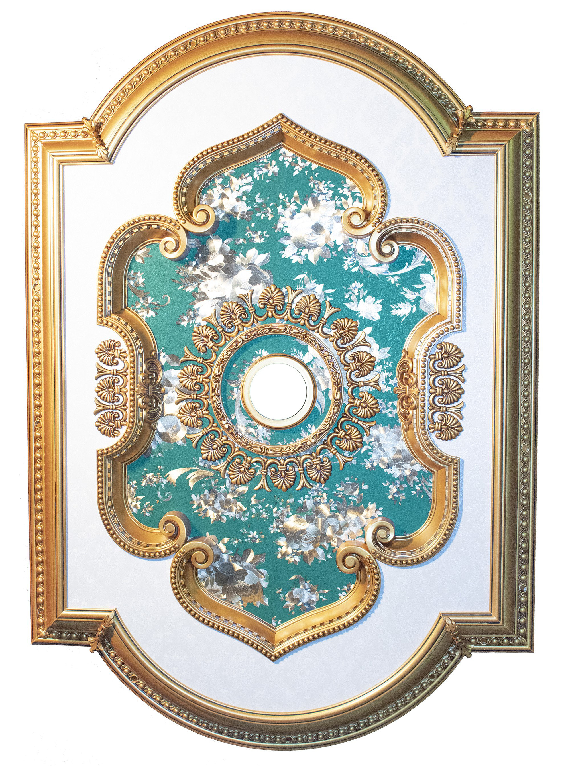 Artistry Lighting Rectangle Gold Ceiling Medallion | Wayfair