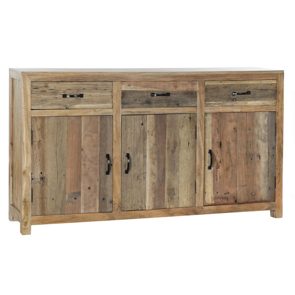 Union Rustic Carelton 160Cm Wide 3 Drawer Acacia Solid Wood Sideboard ...