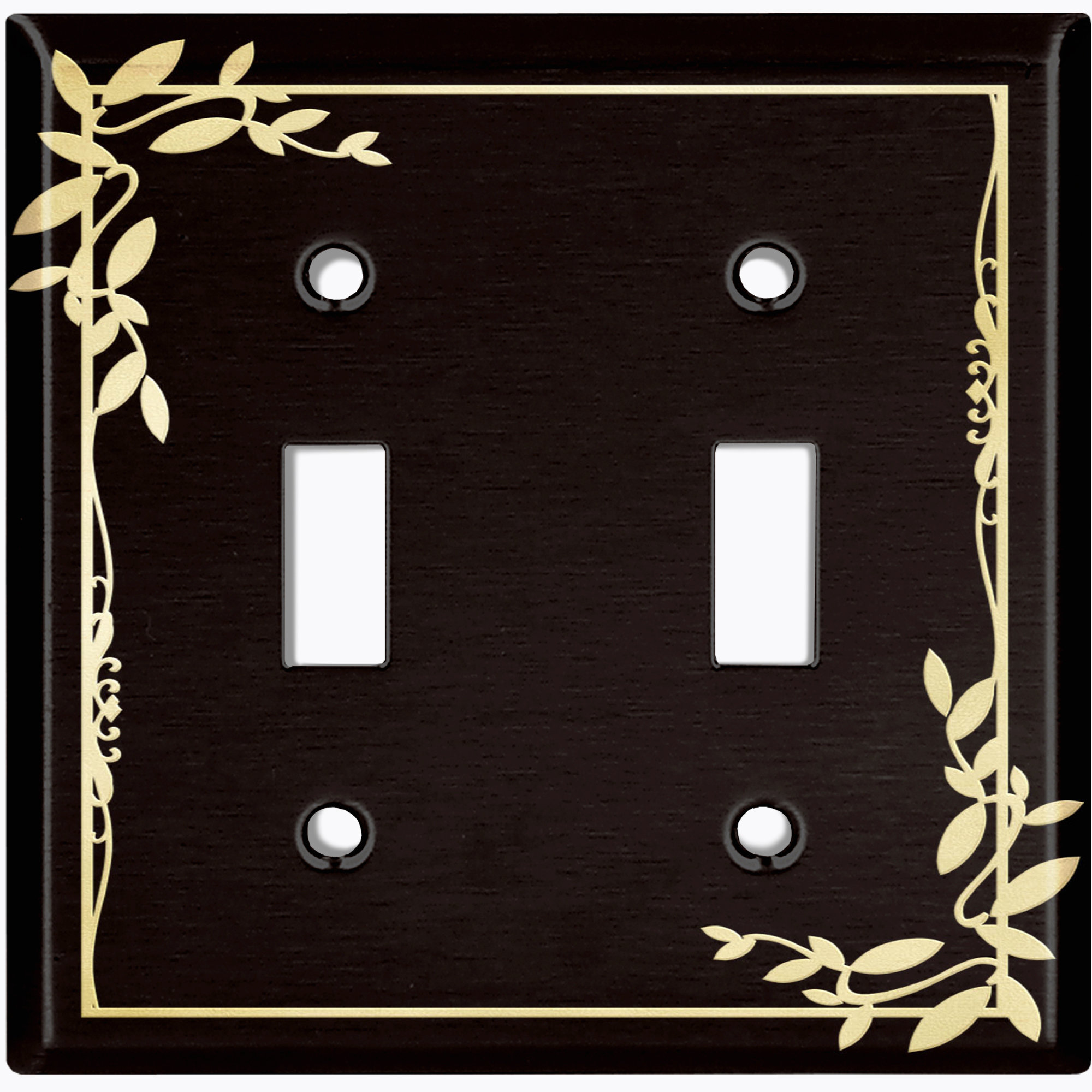 WorldAcc Victorian Vintage Elegant Flower 2-Gang Toggle Light Switch ...