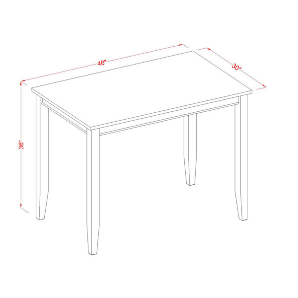 Red Barrel Studio® Lightner Counter Height 48'' Solid Wood Dining Table ...