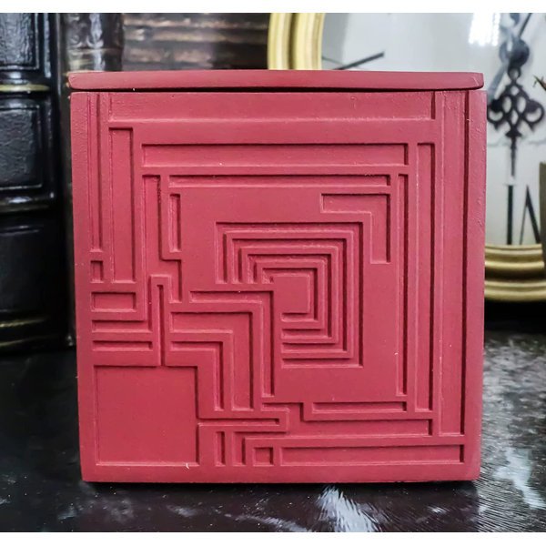 Latitude Run® Frank Lloyd Wright Textile Block System Design Maroon ...