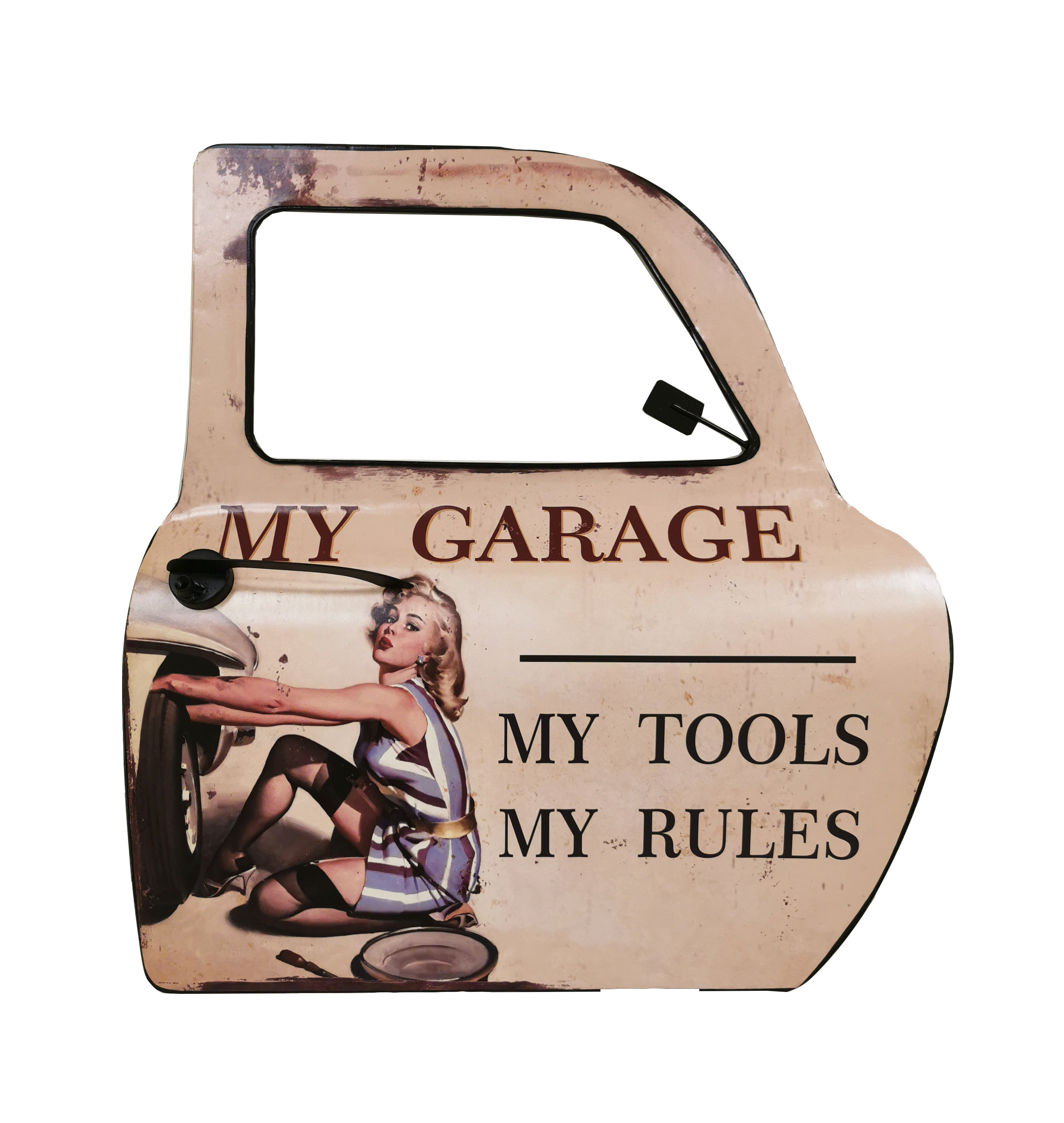 Trinx My Garage Car Door Sign Wall Décor | Wayfair