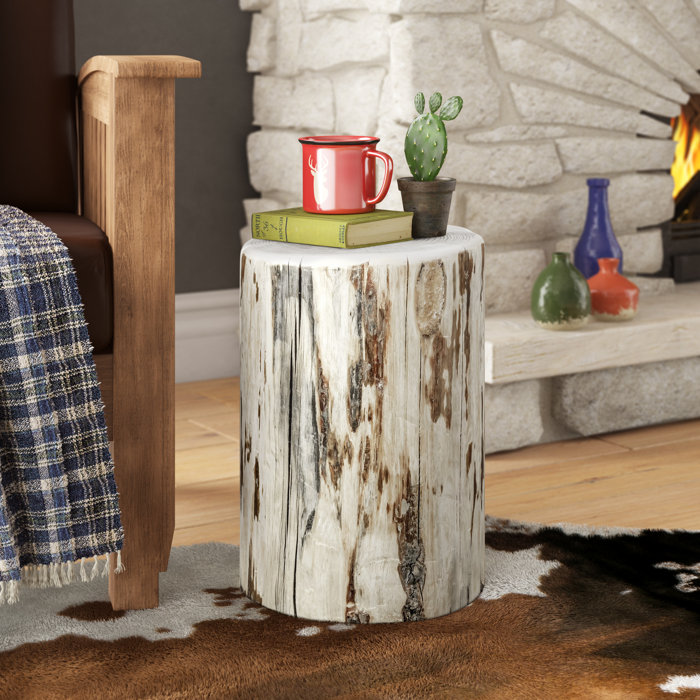 Loon Peak® Tustin Solid Wood Tree Stump End Table & Reviews | Wayfair