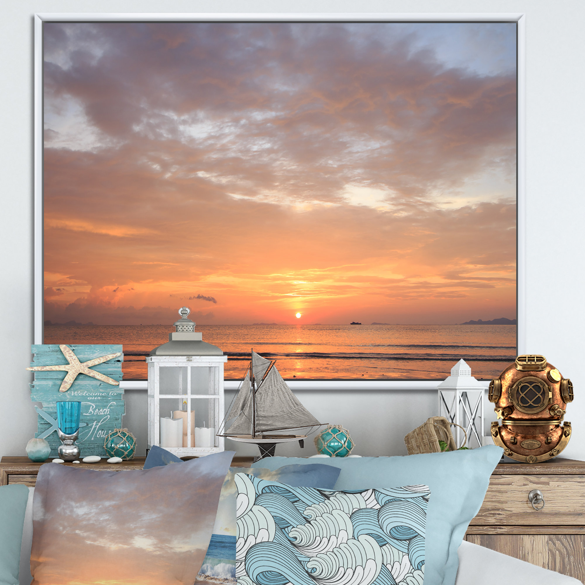 Highland Dunes Dramatic Panoramic Tropical Sunset VI Dramatic Tropical ...