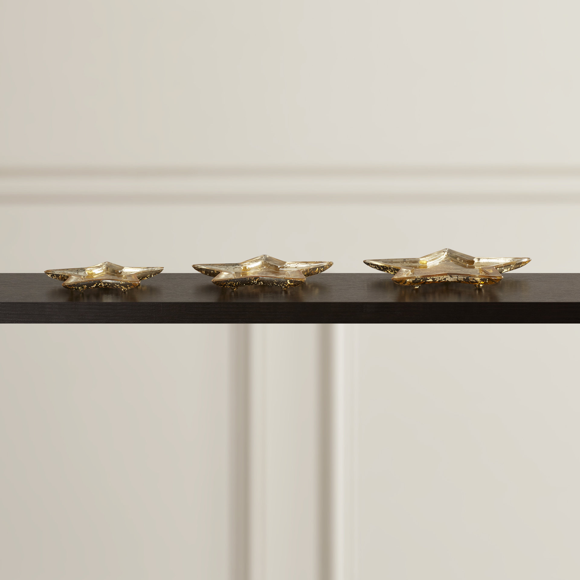 Charlton Home® Star Gold 3 Piece Decorative Dish Set | Wayfair