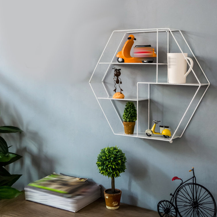 Latitude Run Iyeshia 4 Piece Hexagon Metal Tiered Shelf | Wayfair.co.uk